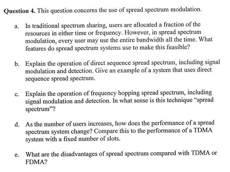 Solved Question 4. ﻿This question concerns the use of spread | Chegg.com
