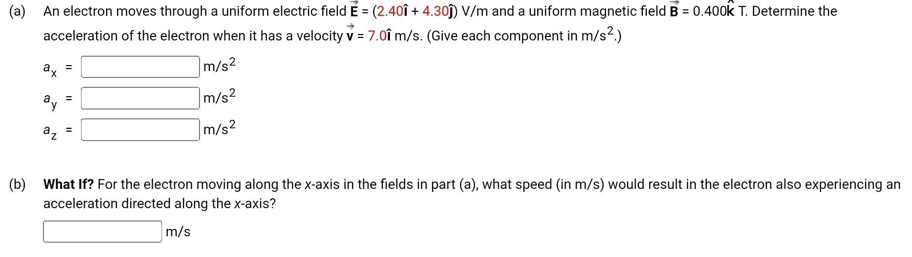Solved A An Electron Moves Through A Uniform Electric