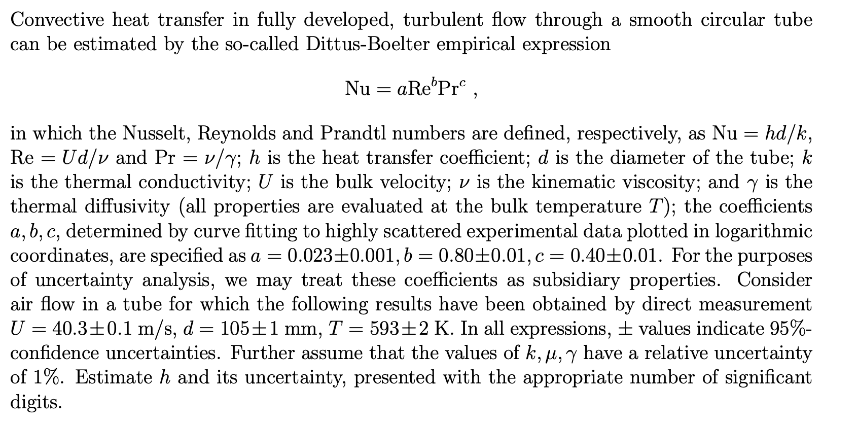 Solved Convective heat transfer in fully developed, | Chegg.com