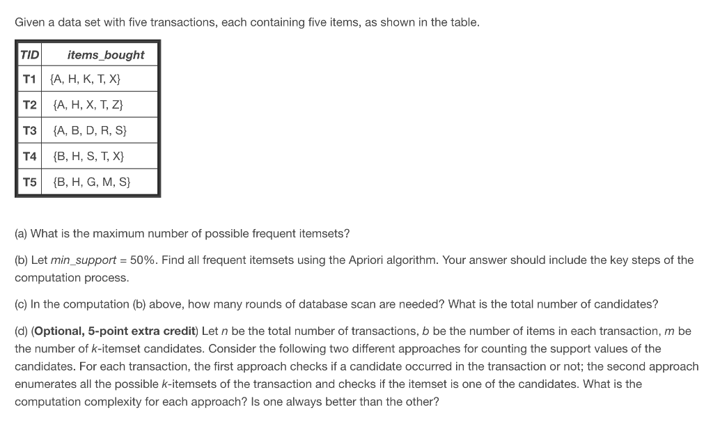 Solved please help me with this Data Mining question. I saw | Chegg.com