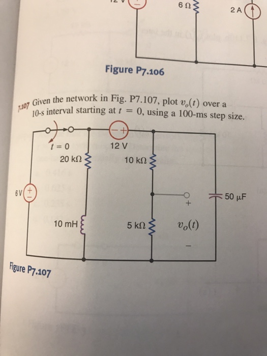 Solved 6 2 A Figure P7.106 Given the network in Fig. P7.107, | Chegg.com