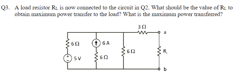 Solved A load resistor RL is now connected to the circuit in | Chegg.com