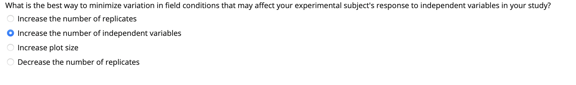 Solved What is the best way to minimize variation in field | Chegg.com