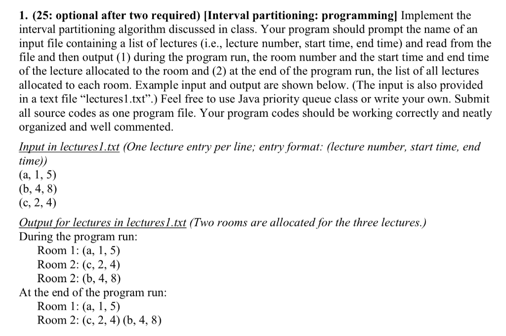 Solved 1. (25: optional after two required) [Interval | Chegg.com