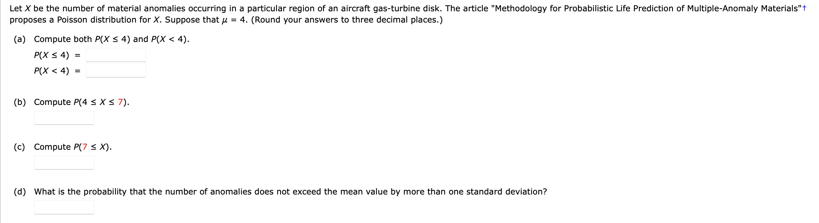 Solved proposes a Poisson distribution for X. Suppose that | Chegg.com