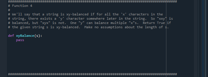 Solved # Function 4 # # We'll say that a string is | Chegg.com