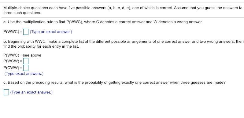 Solved Multiple-choice questions each have five possible | Chegg.com