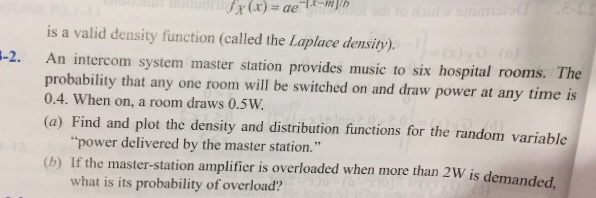 Solved is a valid density function (called the Laplace | Chegg.com