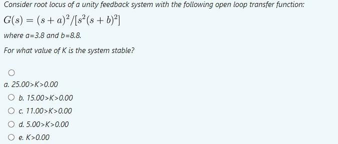 Solved Consider root locus of a unity feedback system with | Chegg.com