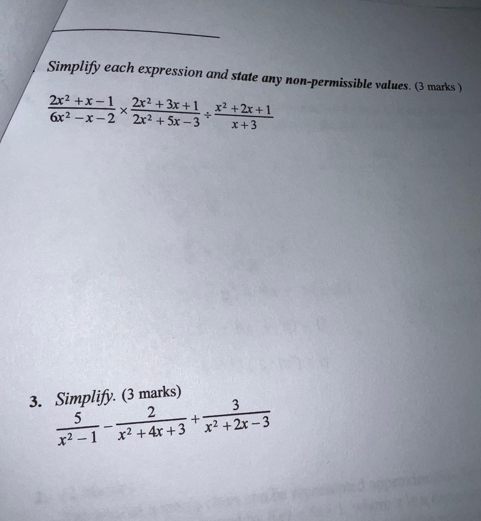 Solved Simplify each expression and state any | Chegg.com