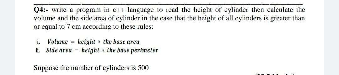 Solved Q4:- write a program in c++ language to read the | Chegg.com