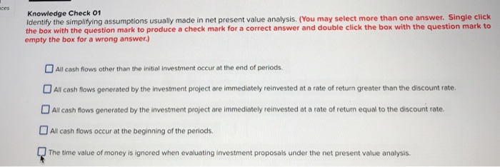 Solved Knowledge Check 01 Which of the following ignores the | Chegg.com