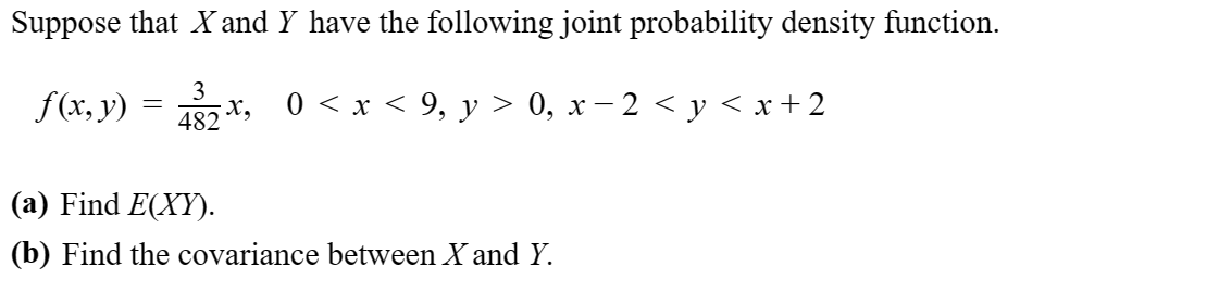 Solved Suppose that x ﻿and Y ﻿have the following joint | Chegg.com