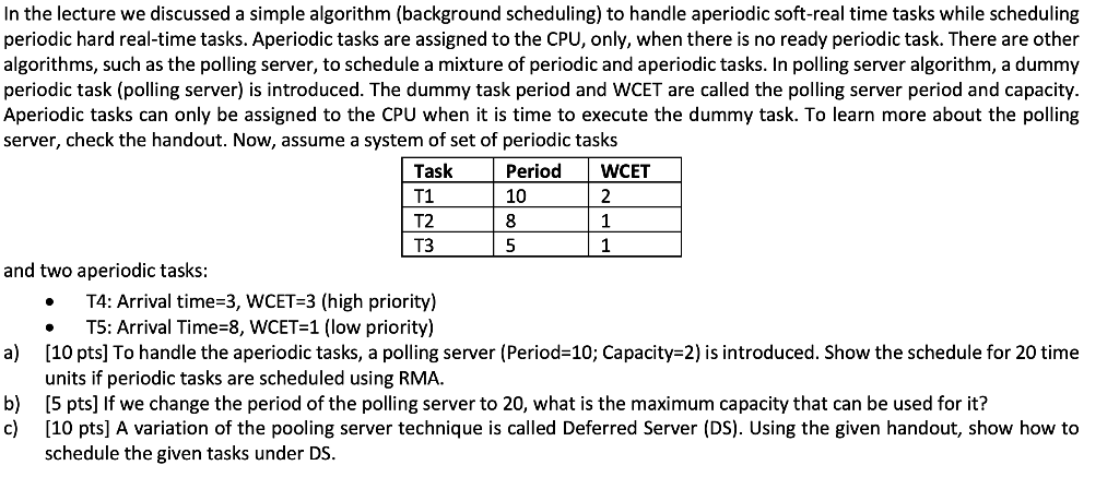 8 In the lecture we discussed a simple algorithm | Chegg.com