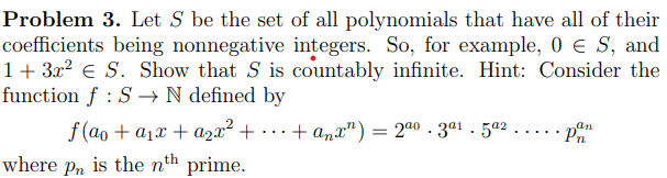 Solved Problem 3. Let S be the set of all polynomials that | Chegg.com