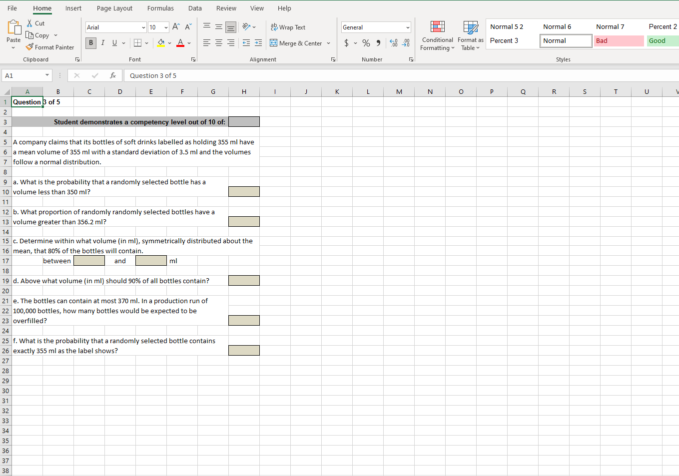 Solved File Home Insert Page Layout Formulas Data Review | Chegg.com
