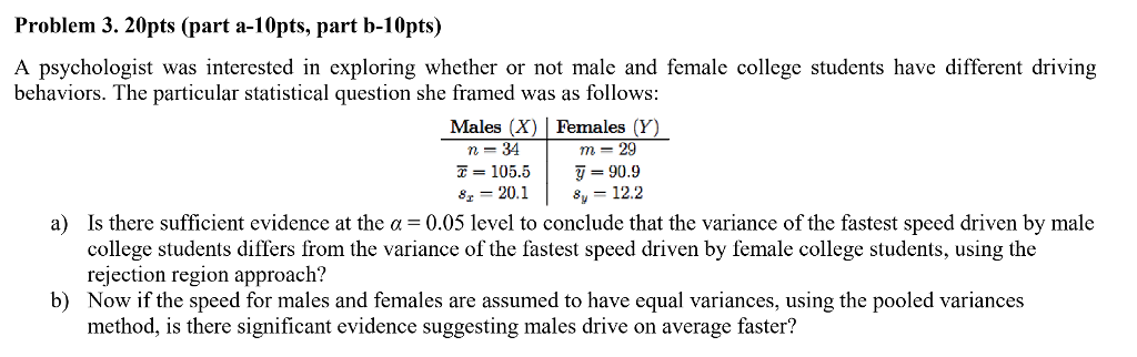 Solved Problem 3. 20pts (part a-1Opts, part b-10pts) A | Chegg.com