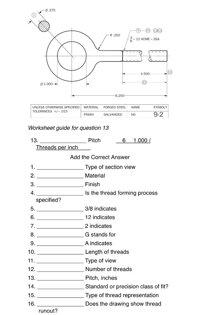 Solved Add the Correct Answer 1. Type of section view 2. | Chegg.com