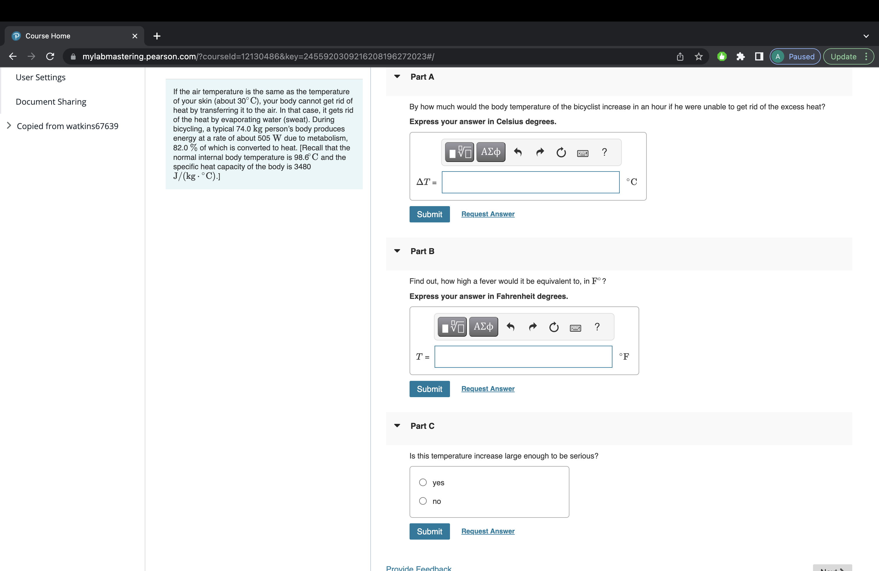 Solved User Settings Document Sharing Copied from | Chegg.com
