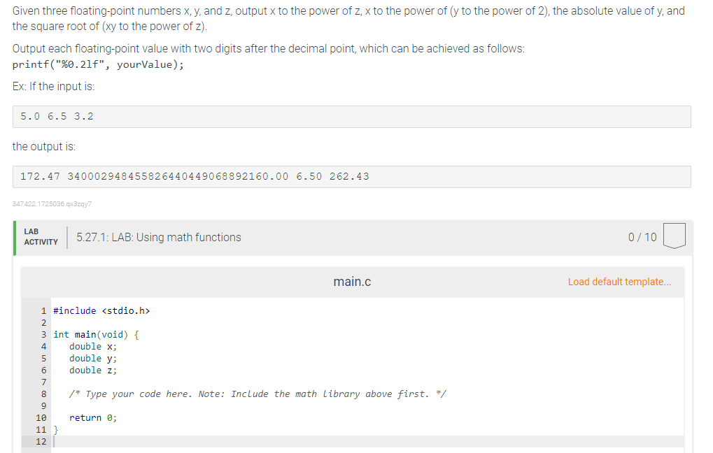 Solved Given Three Floating point Numbers X Y And Z Chegg