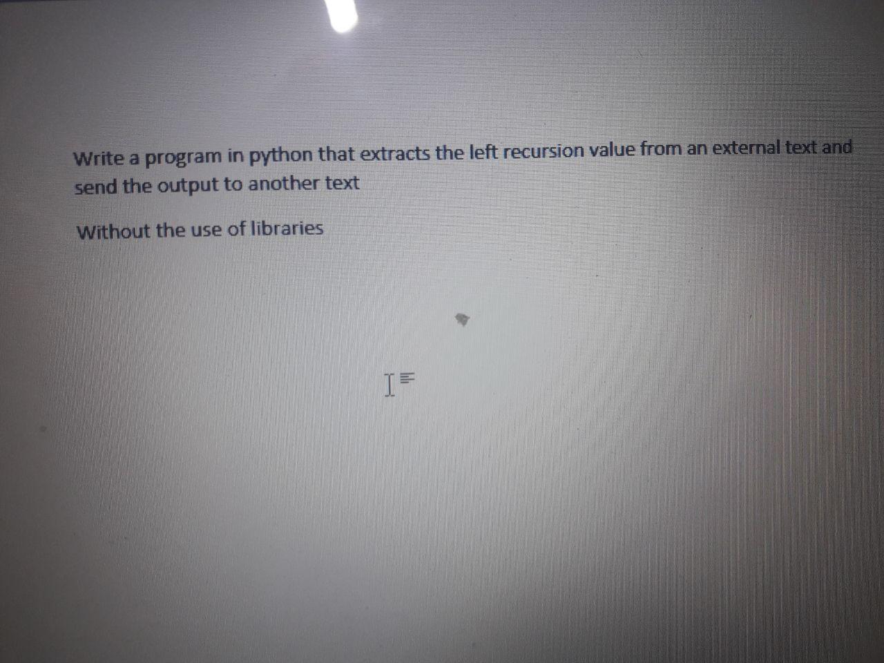 Solved Write A Program In Python That Extracts The Left