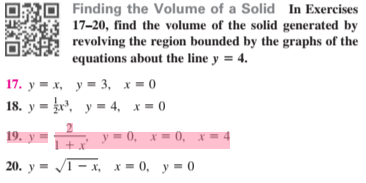 Solved Finding the Volume of a Solid In Exercises17-20, | Chegg.com