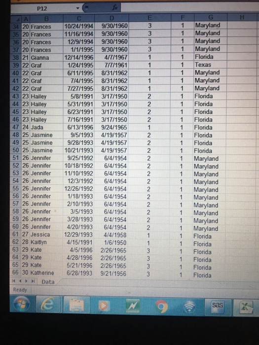 Solved Please import the excel file into SAS and create a | Chegg.com