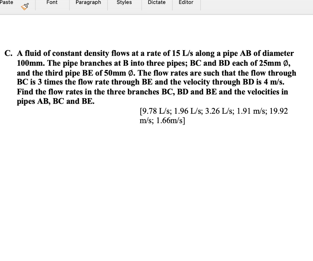 Solved Paste Font Paragraph Styles Dictate Editor MP C. A | Chegg.com