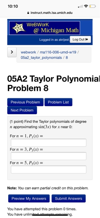 Solved 10:10 숱 instruct.math.lsa.umích.edu WeBWork @ | Chegg.com