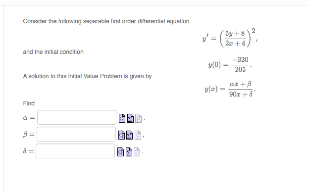 Solved Consider The Following Separable First Order