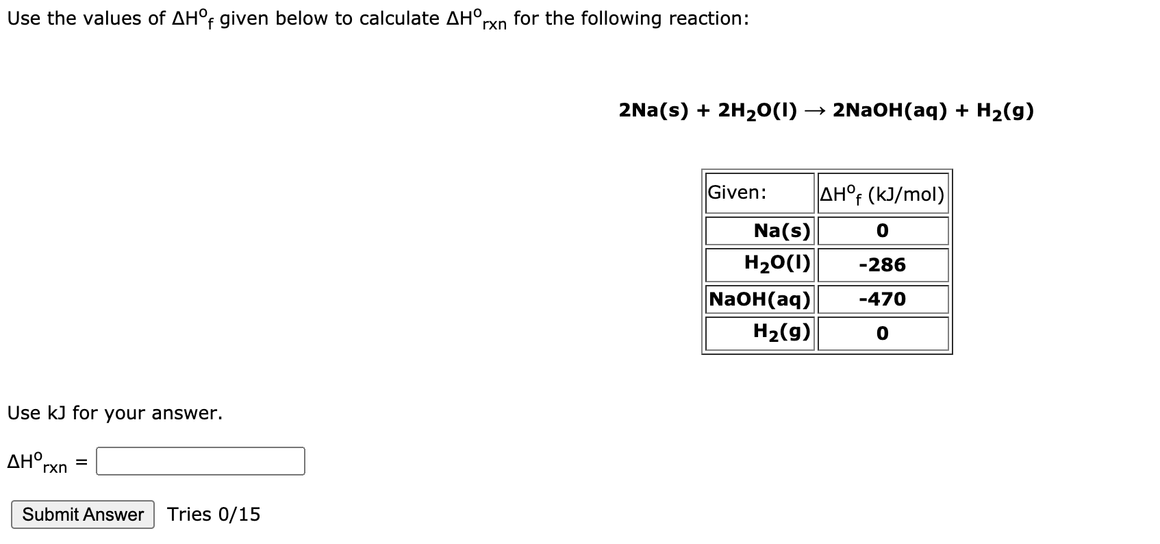 Solved Use the values of AHºf given below to calculate AHºp | Chegg.com