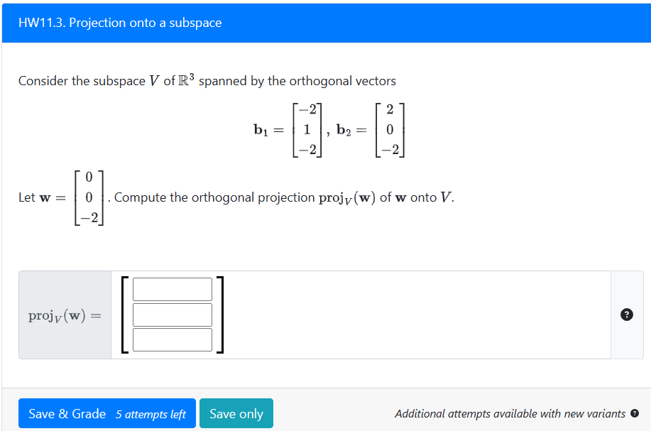 Solved Consider the subspace V of R3 spanned by the | Chegg.com