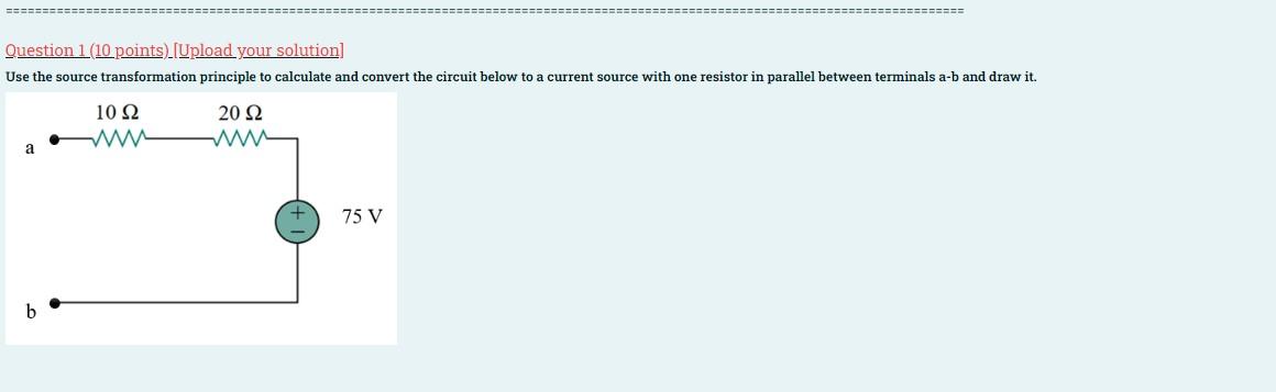 Solved Use the source transformation principle to calculate | Chegg.com