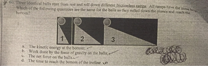 Solved own different frictionless.ramps. All ramps have the | Chegg.com