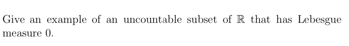 Solved Give an example of an uncountable subset of R that | Chegg.com