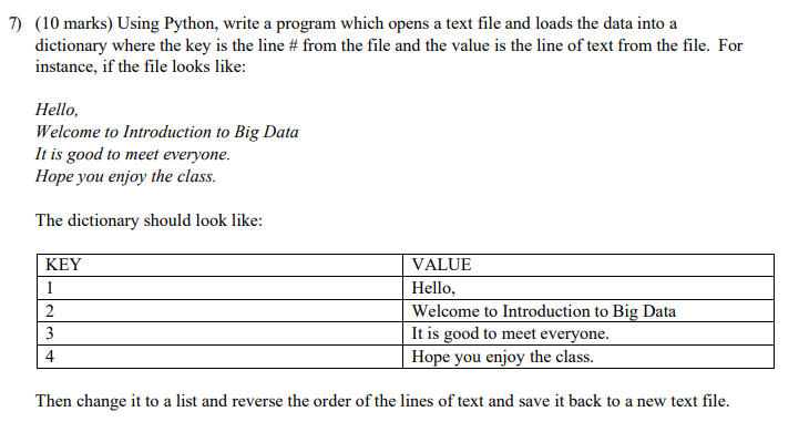 Solved 7 10 Marks Using Python Write A Program Which 6532
