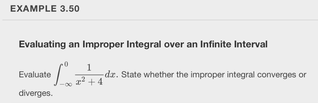 Solved Evaluating an Improper Integral over an Infinite | Chegg.com