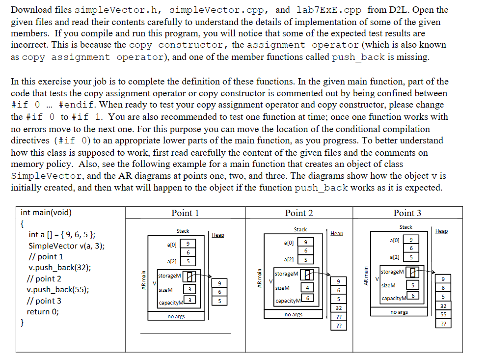Solved Here are the required files:simpleVector.h:#ifndef | Chegg.com