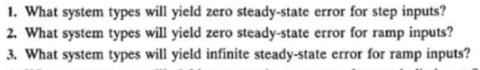 Solved STEADY STATE ERRORS OBJECTIVES To verify the effect | Chegg.com