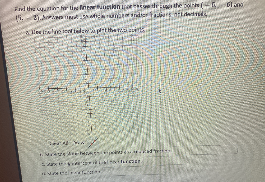 Solved -6) and Find the equation for the linear function | Chegg.com