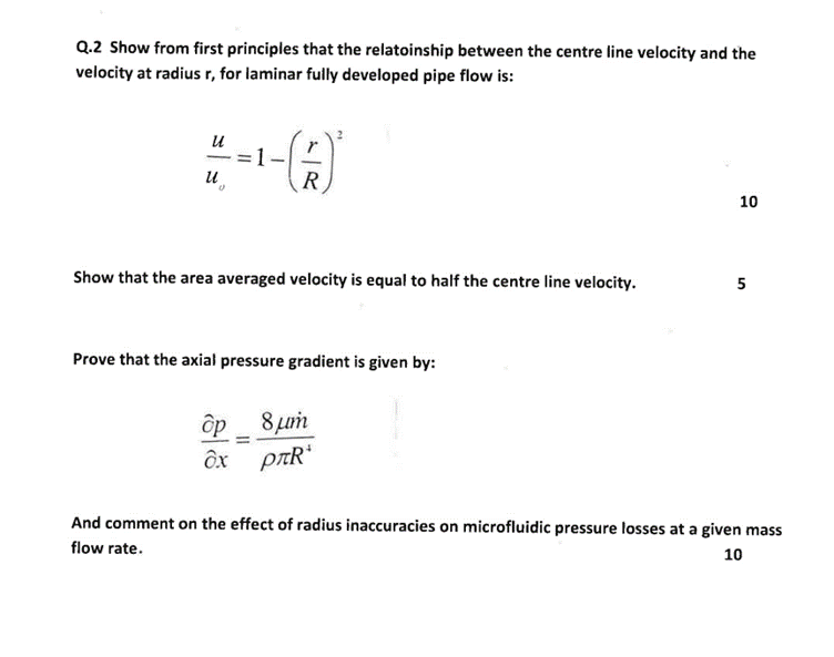 Solved Q.2 ﻿Show from first principles that the relatoinship | Chegg.com