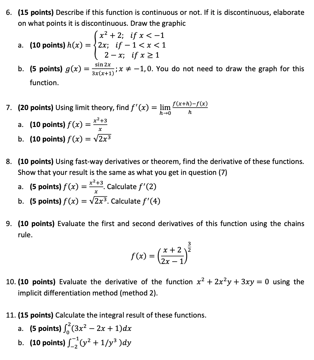 Solved 6 15 Points Describe If This Function Is