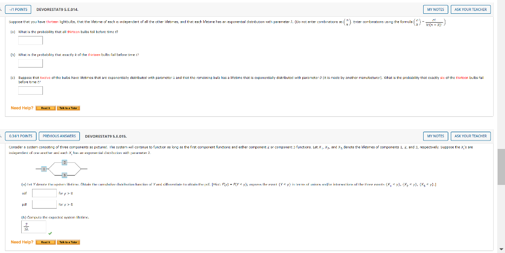 Solved -/1 POINTS DEVORESTAT9 S.E.014. MY NOTES ASK YOUR | Chegg.com