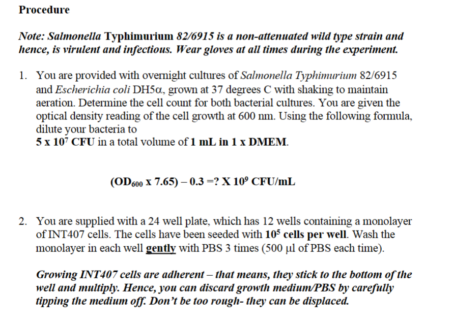 Solved You are provided with the colony counts of the | Chegg.com