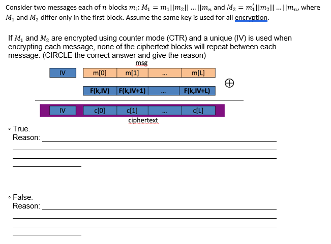 Solved Consider two messages each of n blocks | Chegg.com