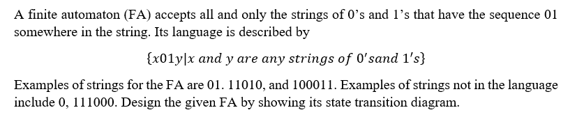 Solved A finite automaton (FA) accepts all and only the | Chegg.com