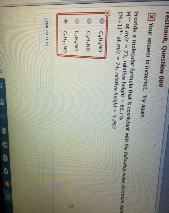 Solved estbank, Question 089 Your answer is incorrect. Try | Chegg.com