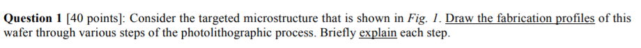 Solved SiO2 Si Substrate Figure 1 Question 1 [40 points]: | Chegg.com