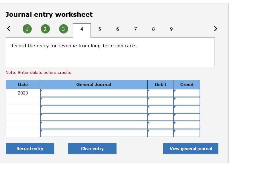 Solved Journal entry worksheet 1 (2) 4 6 Record the entry | Chegg.com