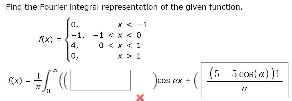 Solved Find the Fourier integral representation of the given | Chegg.com